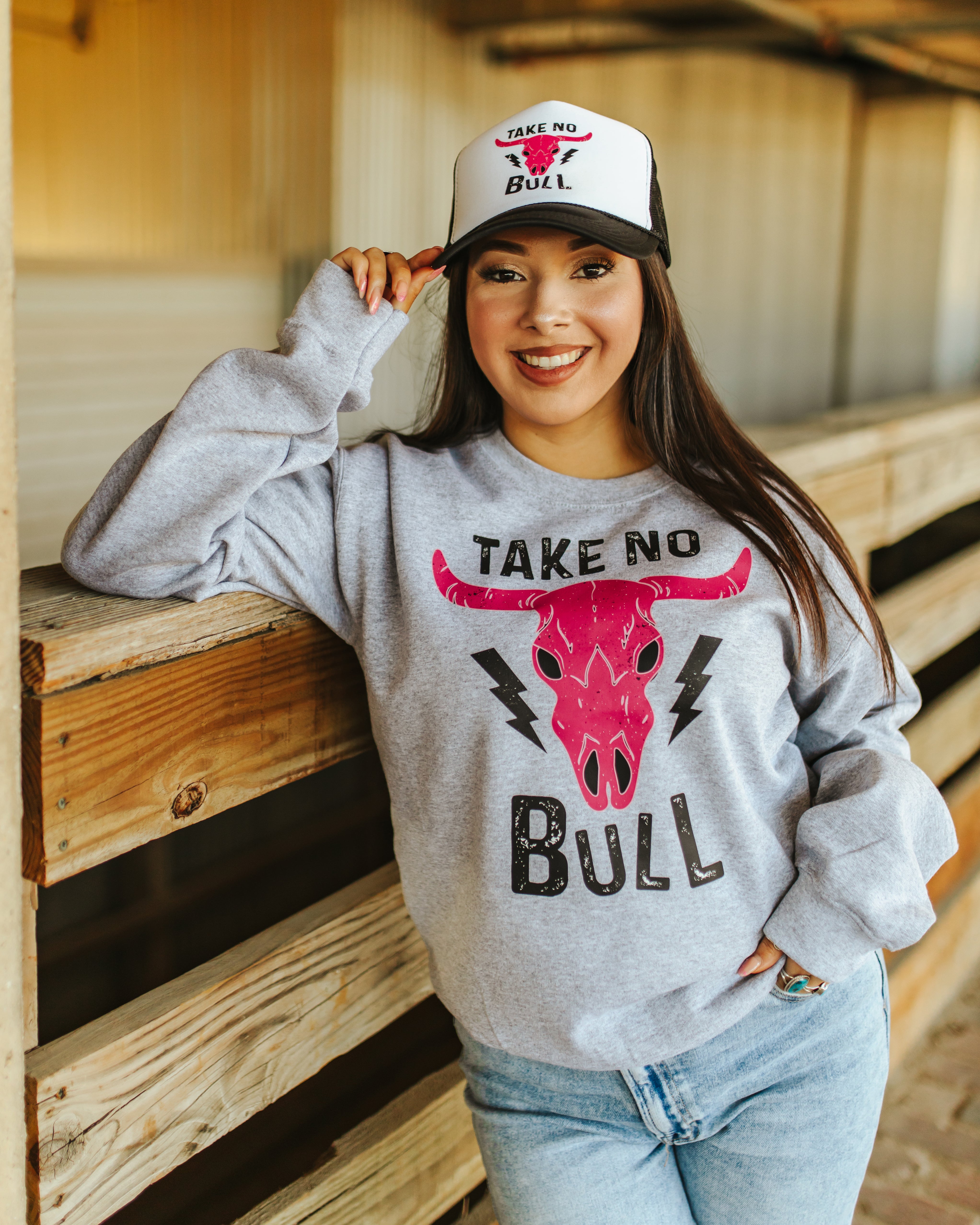 Take No Bull Graphic Sweatshirt - Grey – Ali Dee Wholesale