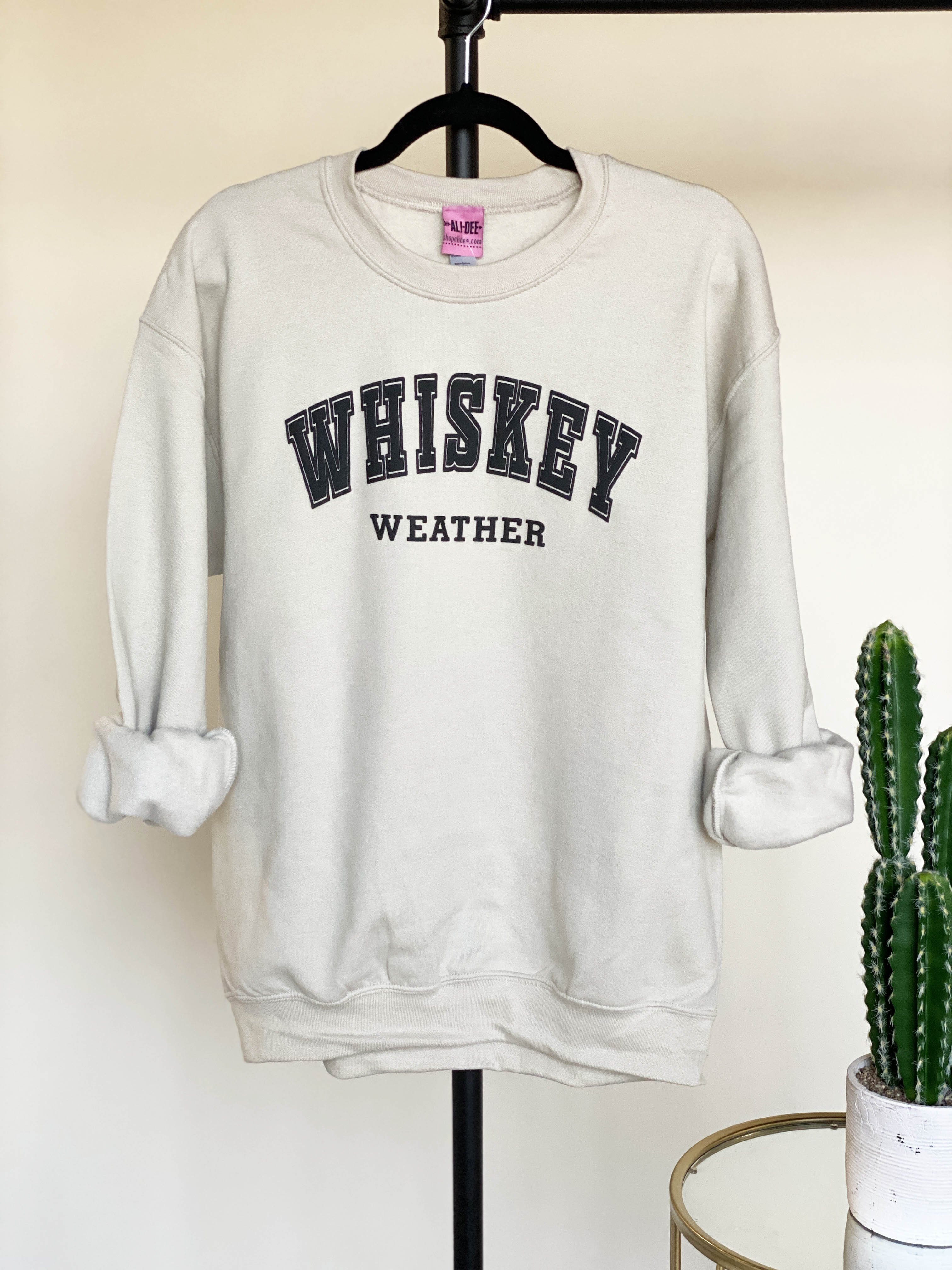 Whiskey Weather Western Puff Graphic Sweatshirt - Sand – Ali Dee Wholesale