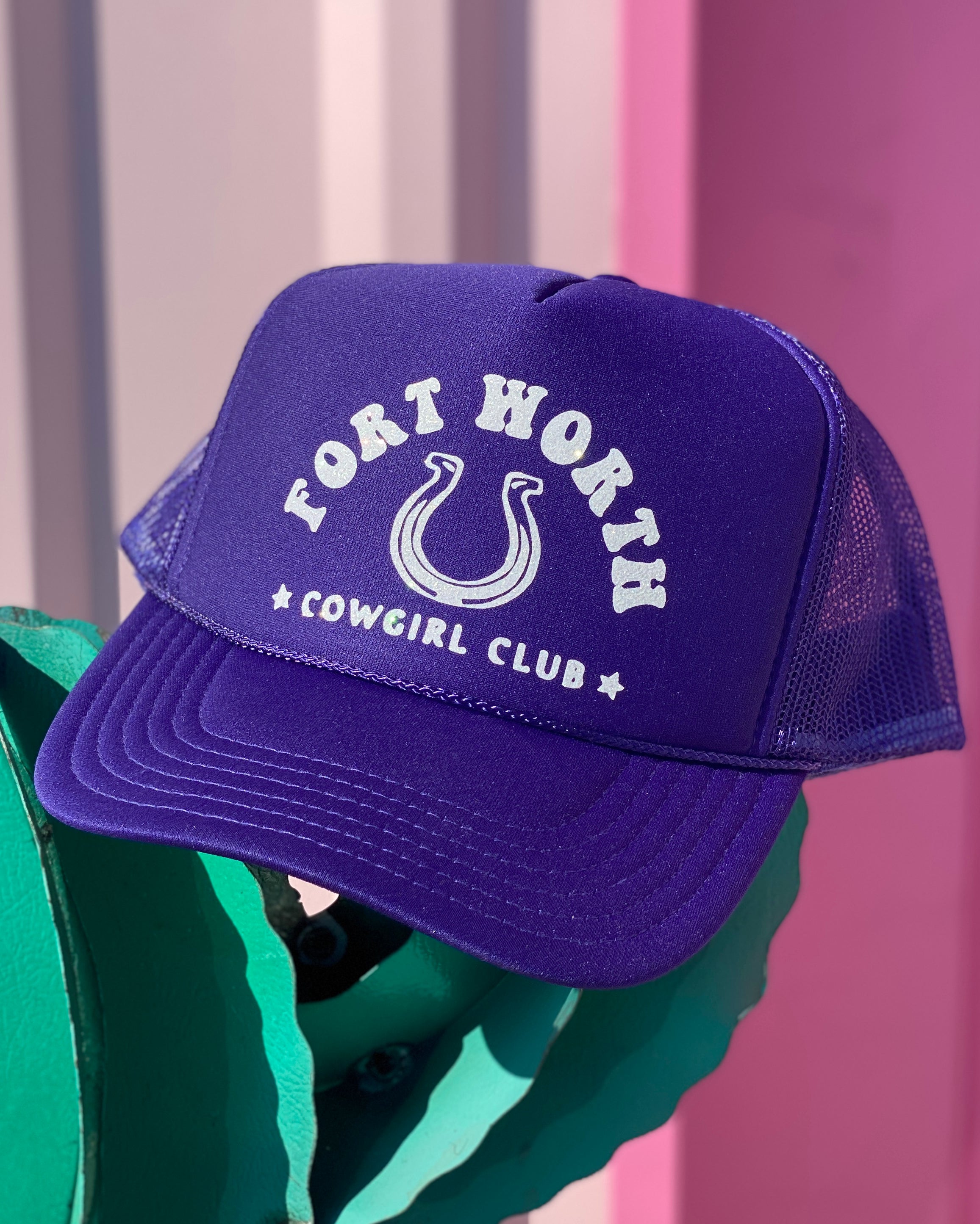 Howdy Boots Glitter Wholesale Trucker Hat by Ali Dee - Pink and White ...