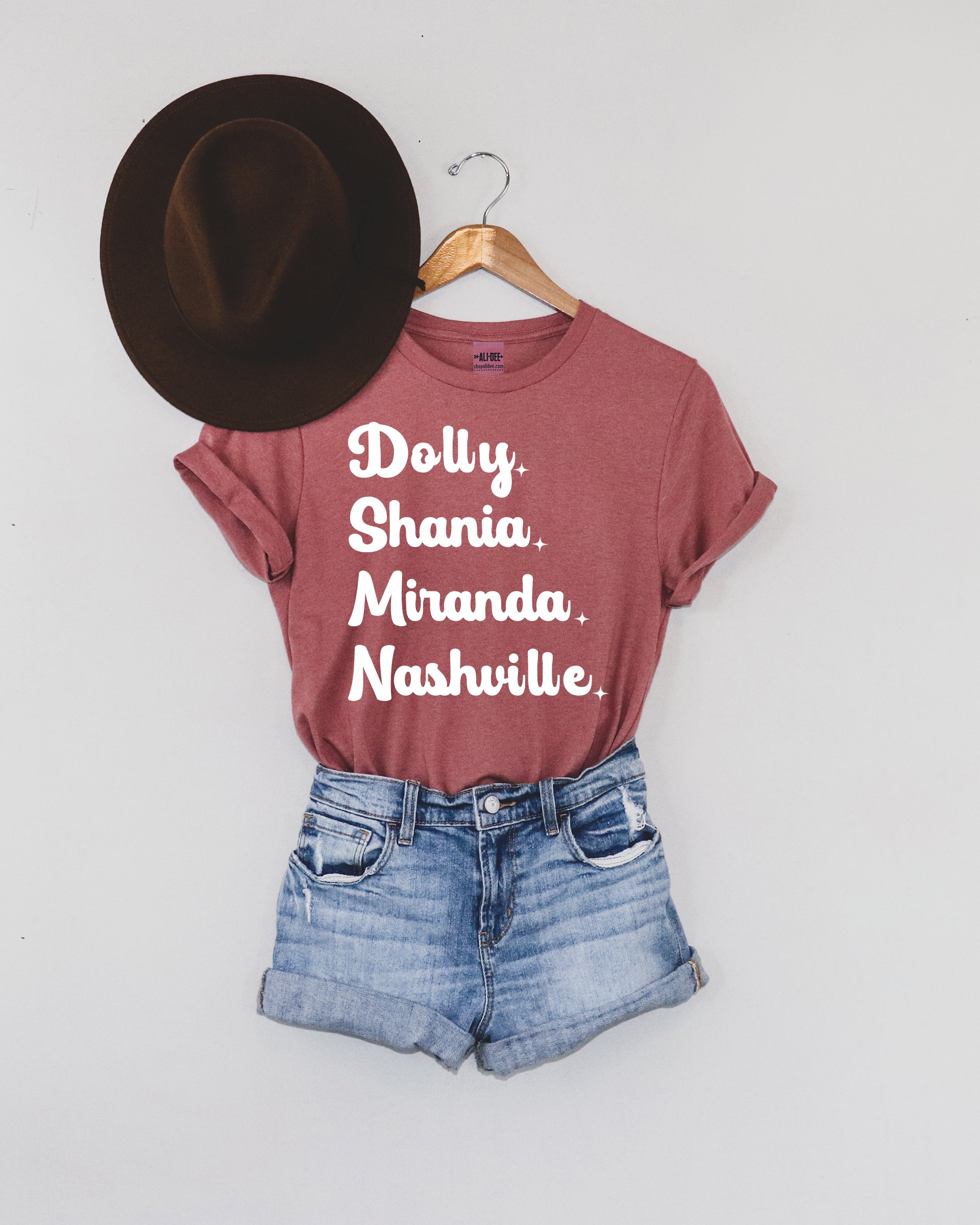 Dolly Shania Miranda Nashville Graphic Tee - Heather Mauve – Ali Dee ...